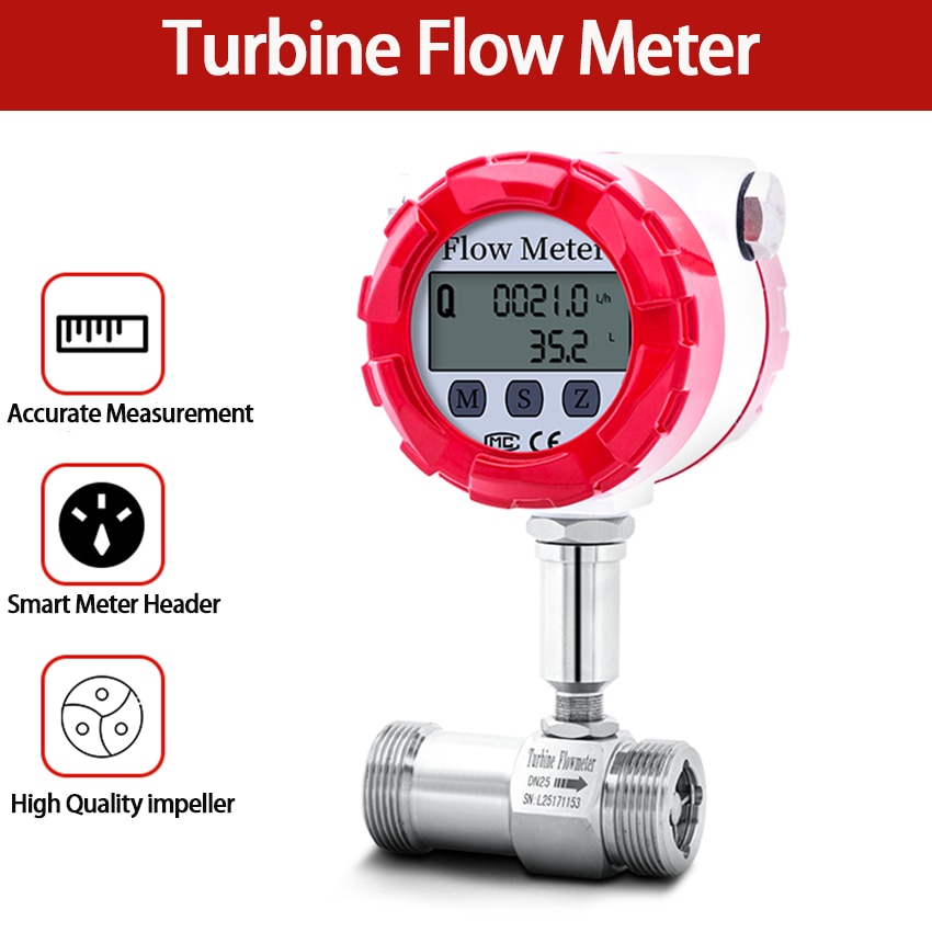 Water-Flow-Meter-Turbine-Flowmeter-Sensor-Liquid-Gasoline-Milk-Methanol ...